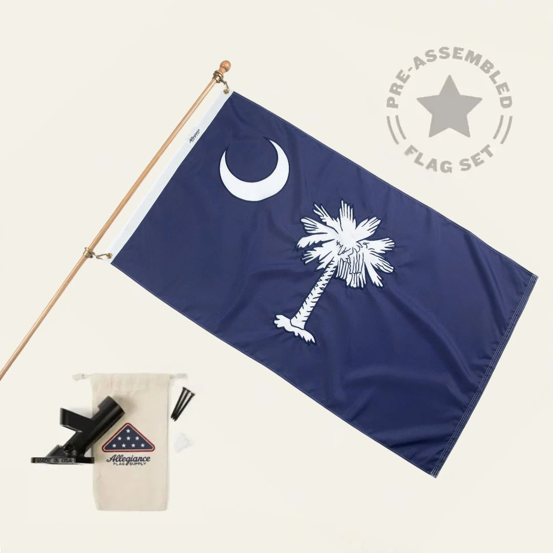 3' x 5' South Carolina Flag Set